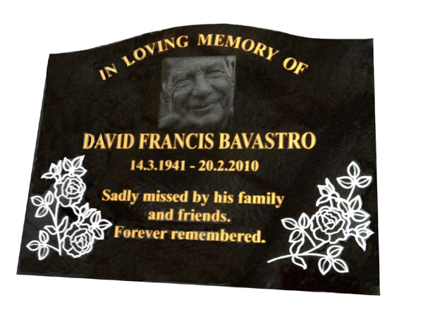 Engraved Lettering Stone Headstone